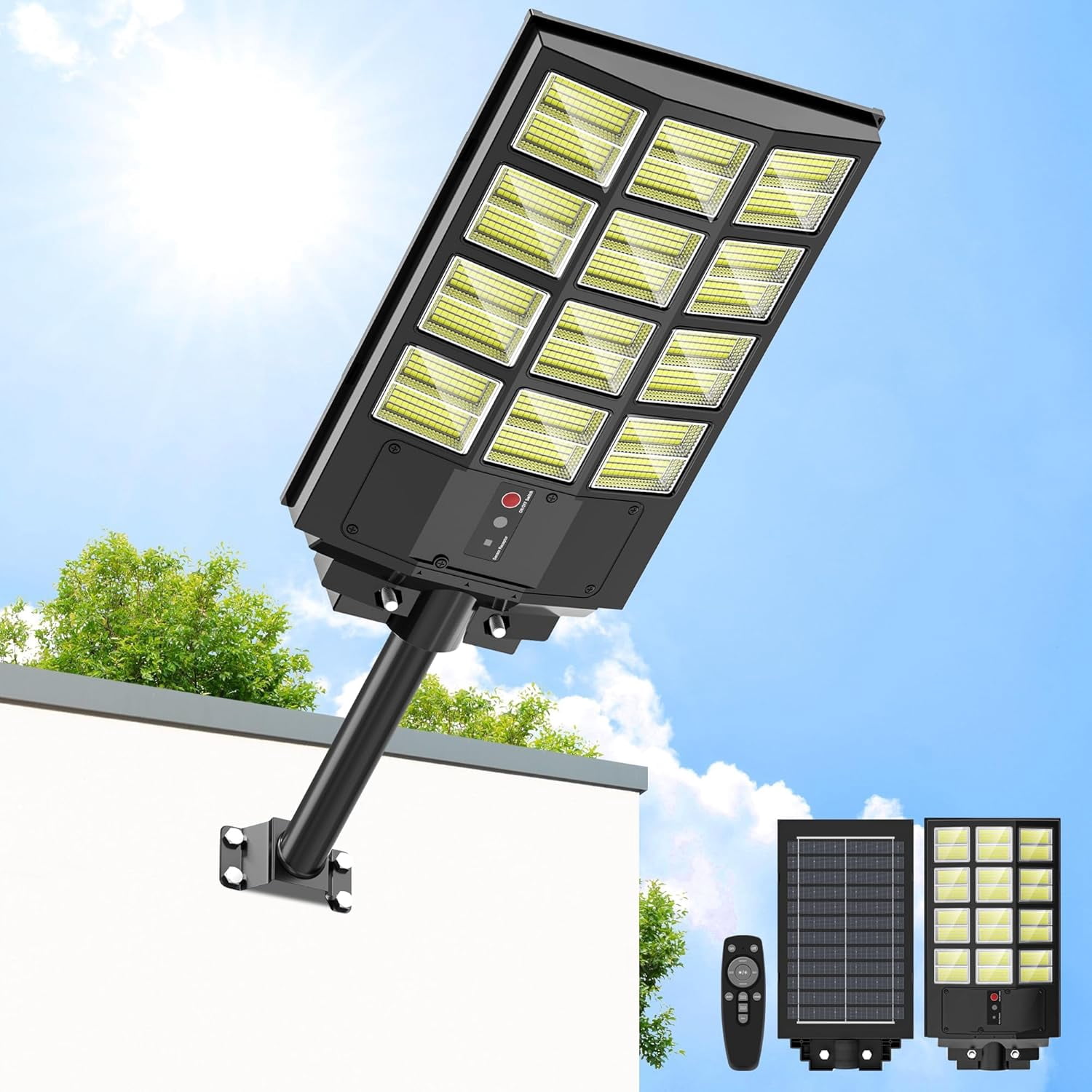 5000W Solar Street Light, Wide Angle Solar Lights Outdoor IP66 , 6500K ...