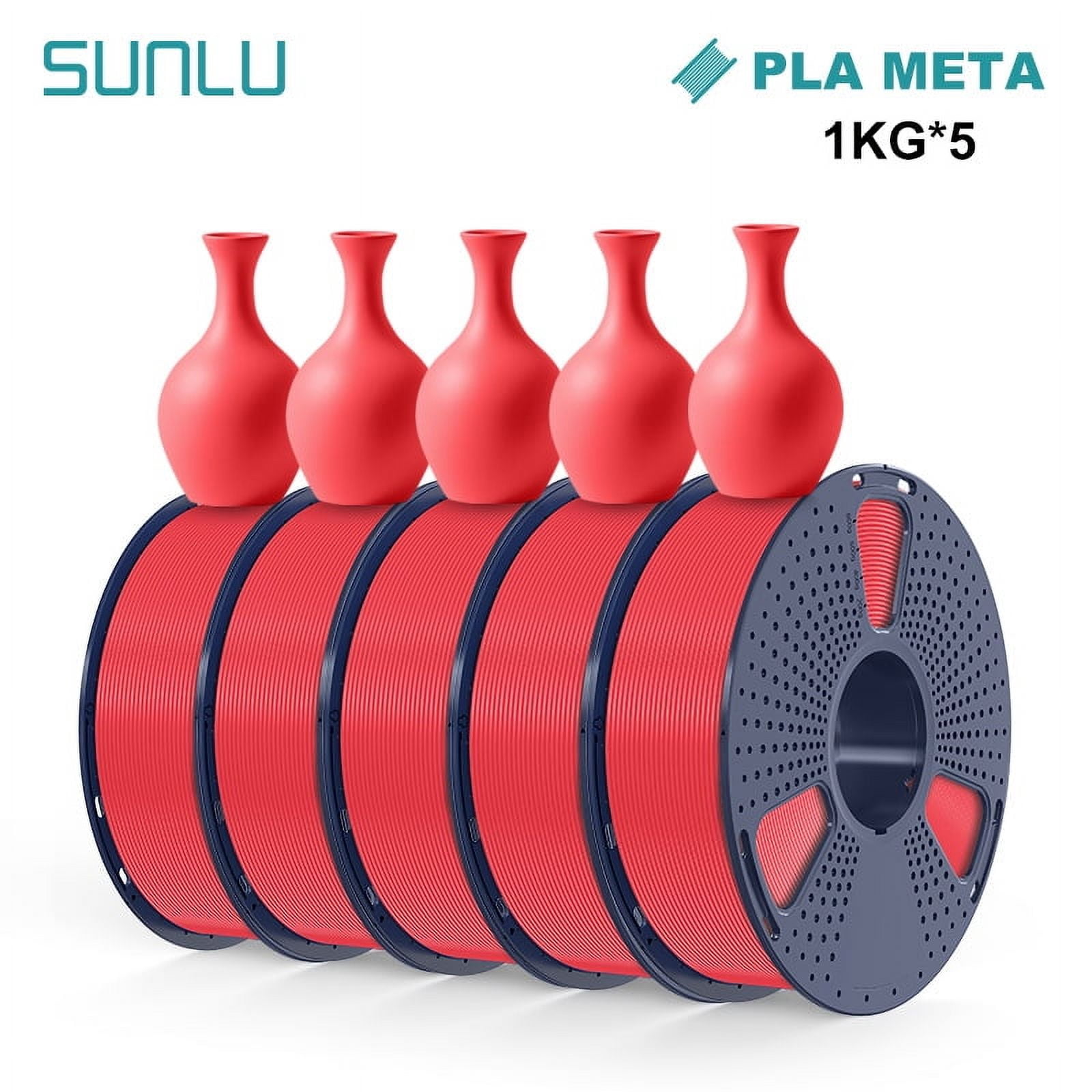 5000g 3D Printer Filament Bundle, SUNLU PLA META Filament 1.75mm ...
