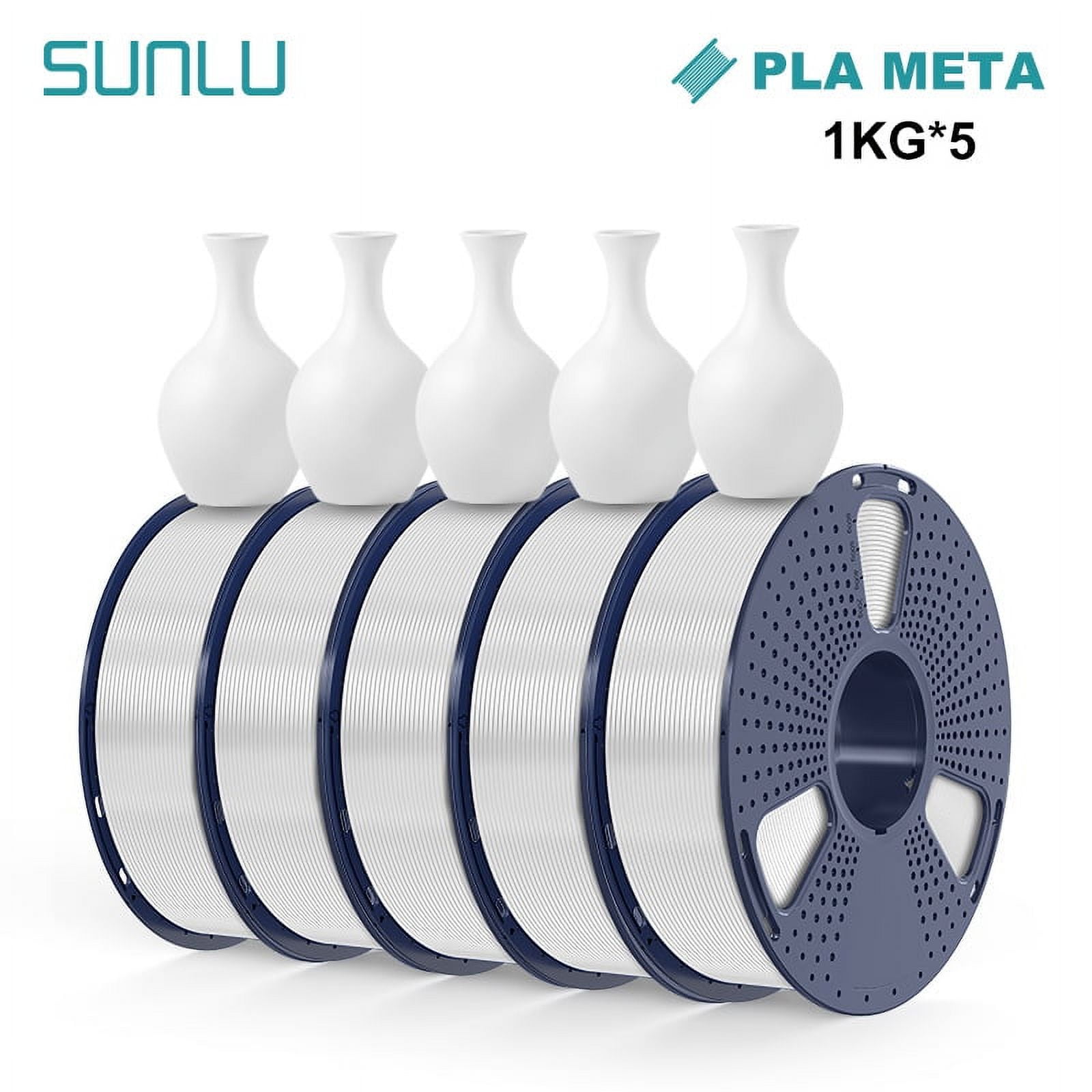 5000g 3D Printer Filament Bundle, SUNLU PLA META Filament 1.75mm ...