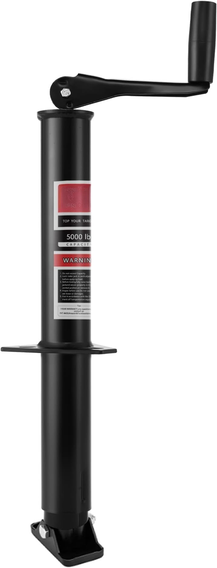 5000lbs A-Frame Trailer Jack with 15" -Wind Vertical Travel, Black ...