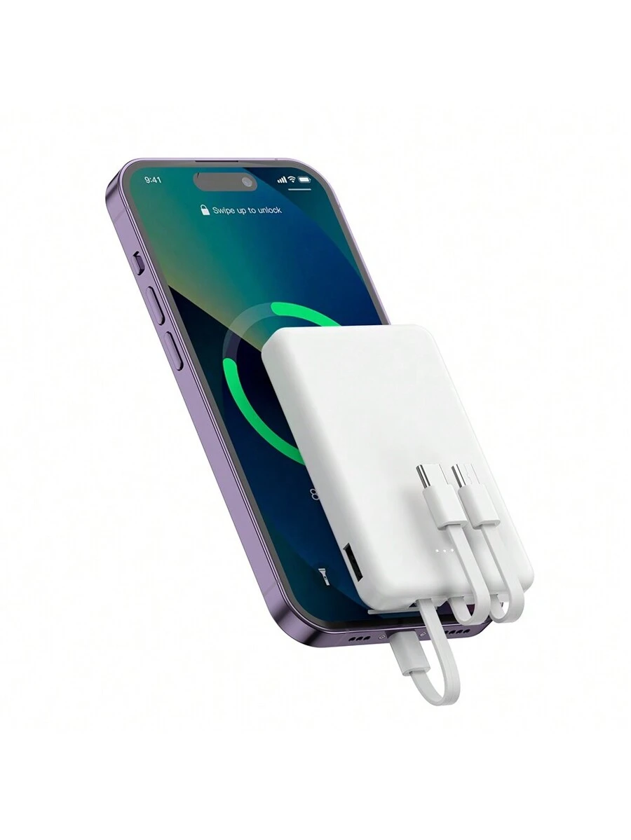 5000mAh Mini Portable Phone Charger - USB-C Input/Output, 4 USB Ports ...