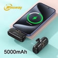 5000mAh Super Mini Type-C Power Bank with Digital Display, Lipstick ...