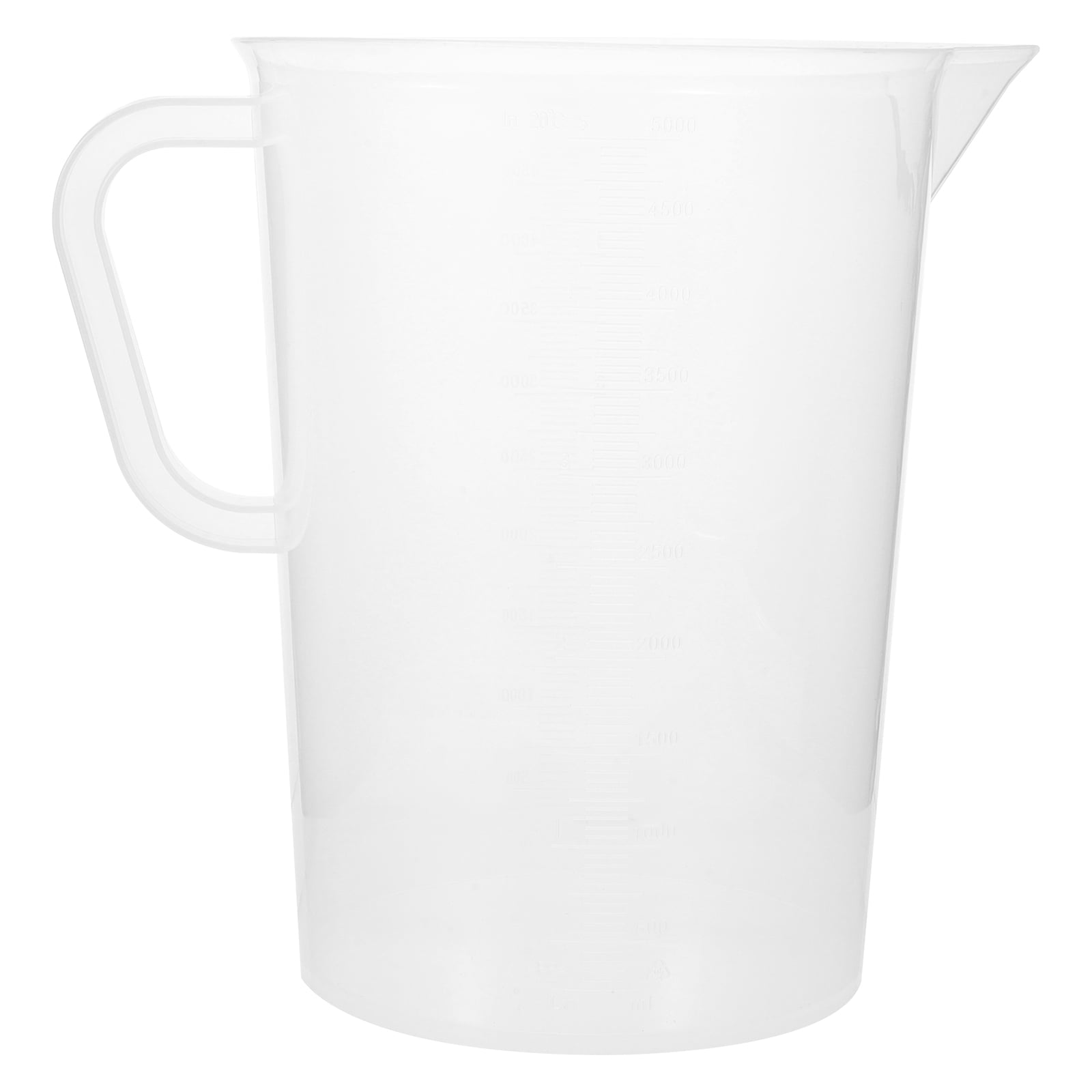 5000ml Plastic Measuring Pitcher with Scale for Lab Kitchen & Espresso ...