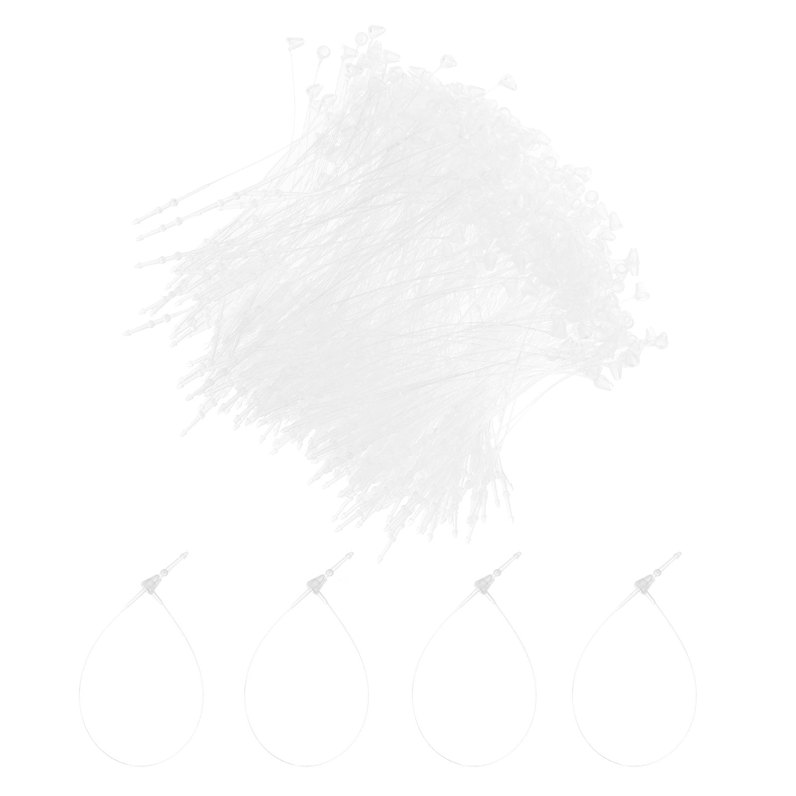 5000pcs Plastic Tag Ties Fastener 3 Inch Security Loop Tie Pins Hang ...