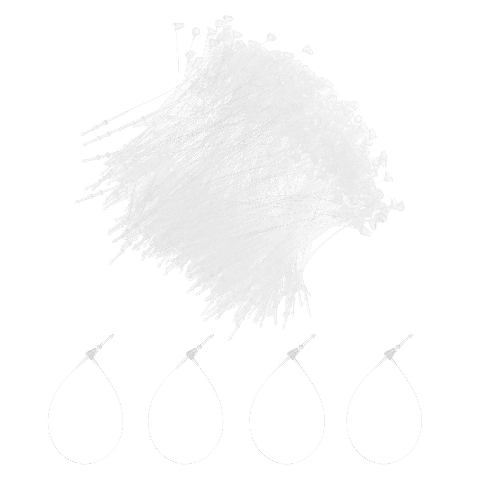 5000pcs Plastic Tag Ties Fastener 3 Inch Security Loop Tie Pins Hang ...