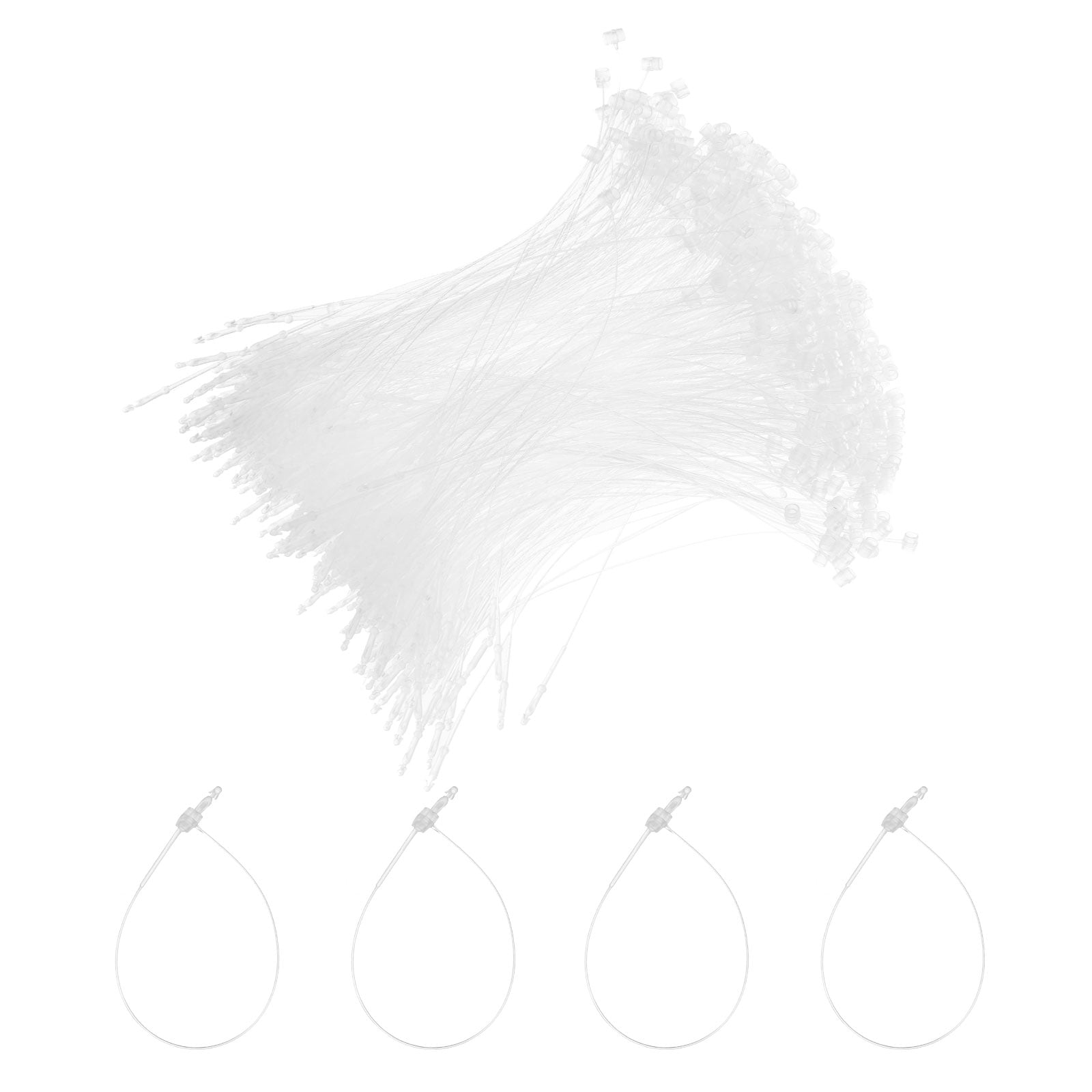 5000pcs Plastic Tag Ties Fastener 5 Inch Security Loop Tie Round Hang ...