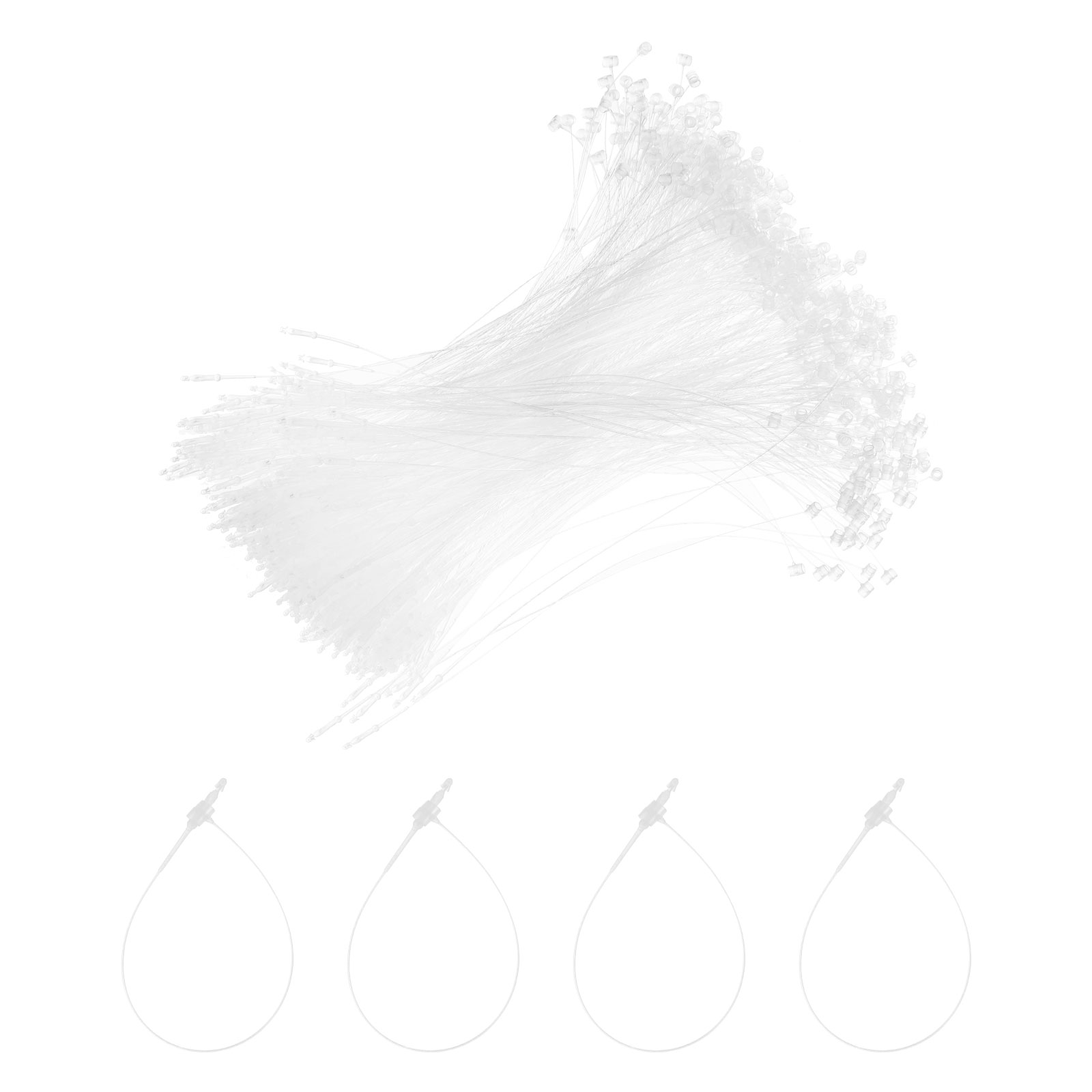 5000pcs Plastic Tag Ties Fastener 7 Inch Security Loop Tie Round Hang ...