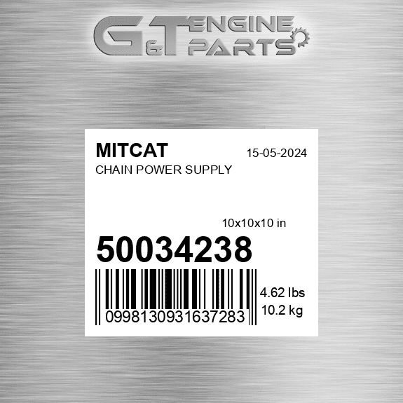 50034238 CHAIN POWER SUPPLY fits MITCAT (New OEM) - Walmart.com