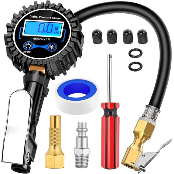 - 50057A Digital Inflator Deflator with Gauge 250 PSI Air Chuck and ...