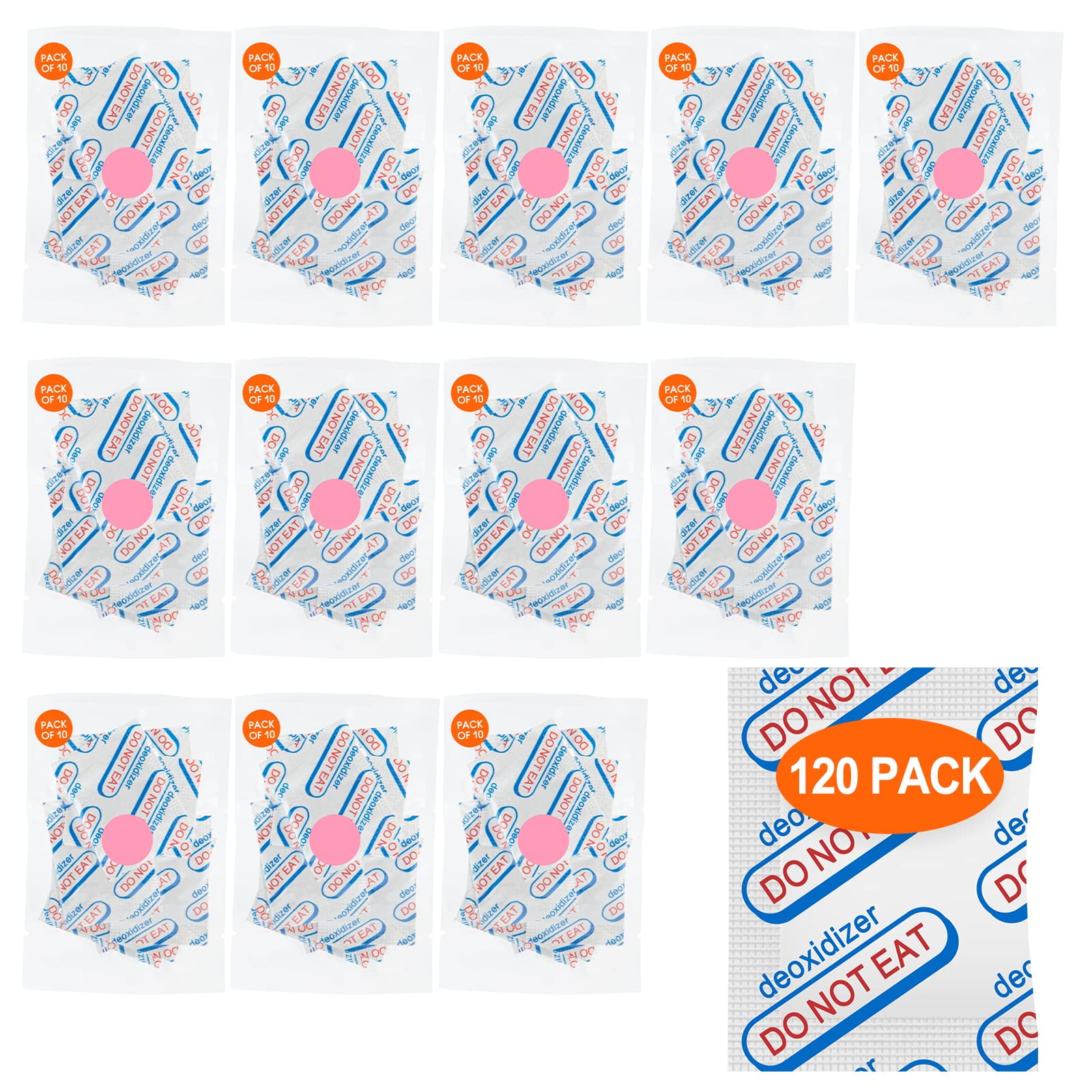 500CC Oxygen Absorbers 120 Packs Individually Packed, Safe for Oil and ...