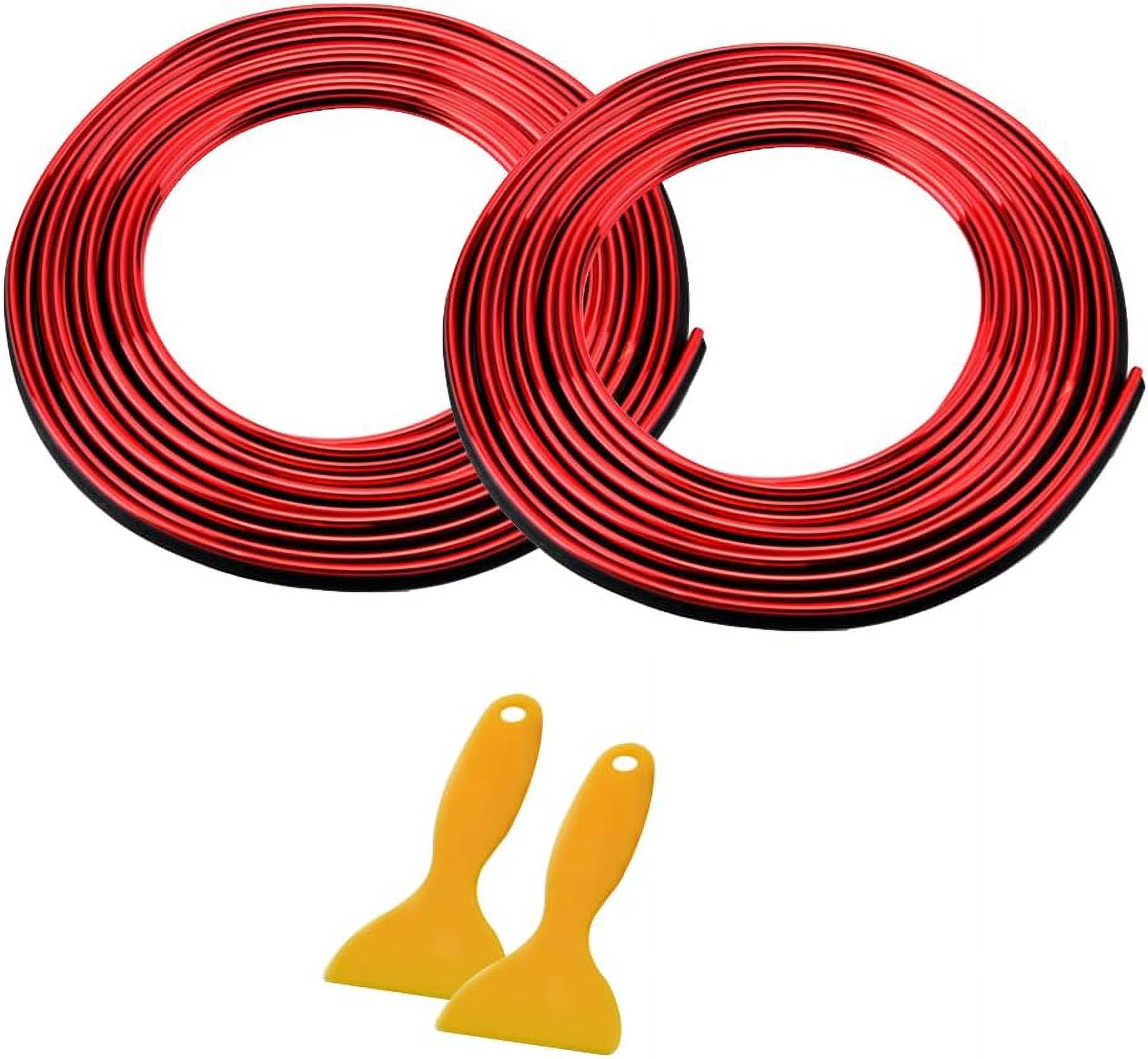 500Cm Car Decoration Strip, Sovob 2 Pieces Flexible Pvc Car Molding ...