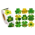 500Counts Patricks Day Sticker Sparkling Shamrock Sticker Wrapping ...