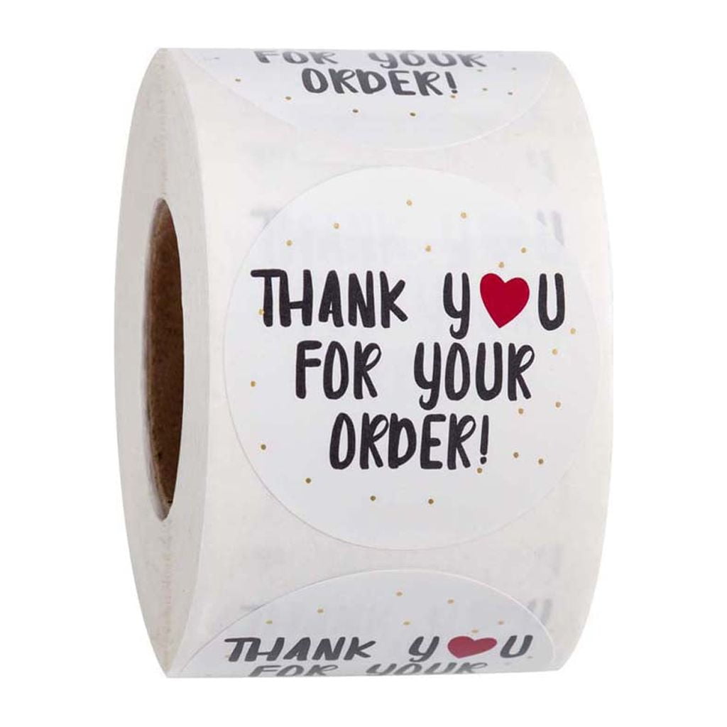 500Counts Round Thank You Sticker 25mm Thank You Label for Seal ...