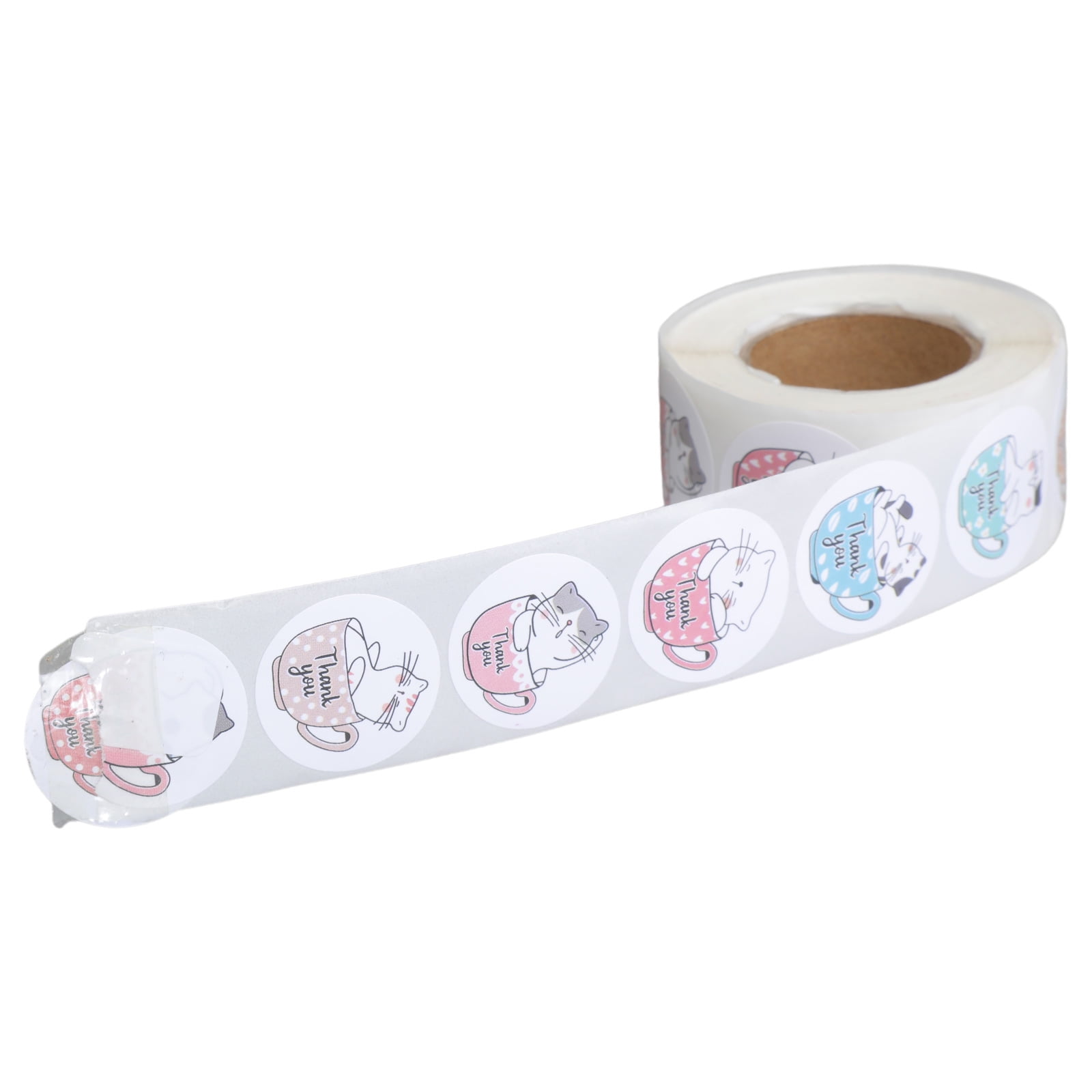 500Counts Thank You Labels 25mm Kitten Thank You Sticker Adhesive ...