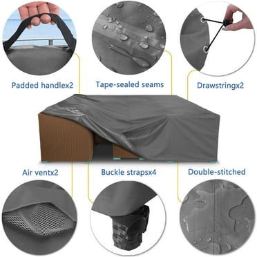 Furniture of America Gonda Fabric Patio Sofa Dust Cover in Light Brown ...