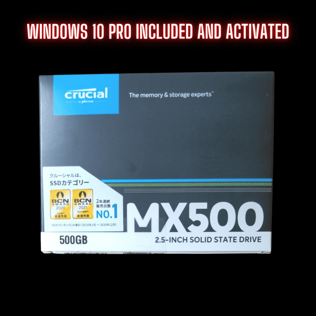 500GB Crucial MX500 SSD With Windows 10 Pro Pre Installed and Activated - Walmart.com
