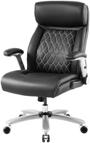500LBS Heavy Duty Office Chair-Executive Chair with Ruber Wheels ...