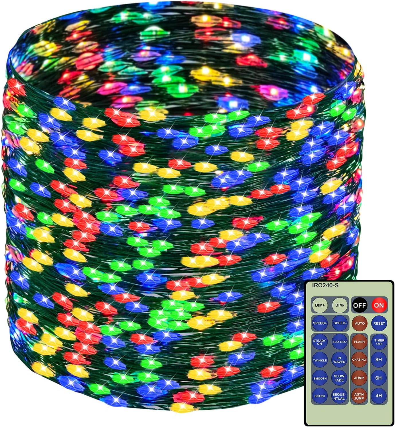 500LED 164FT Fairy String Lights Christmas Lights Copper Wire with ...