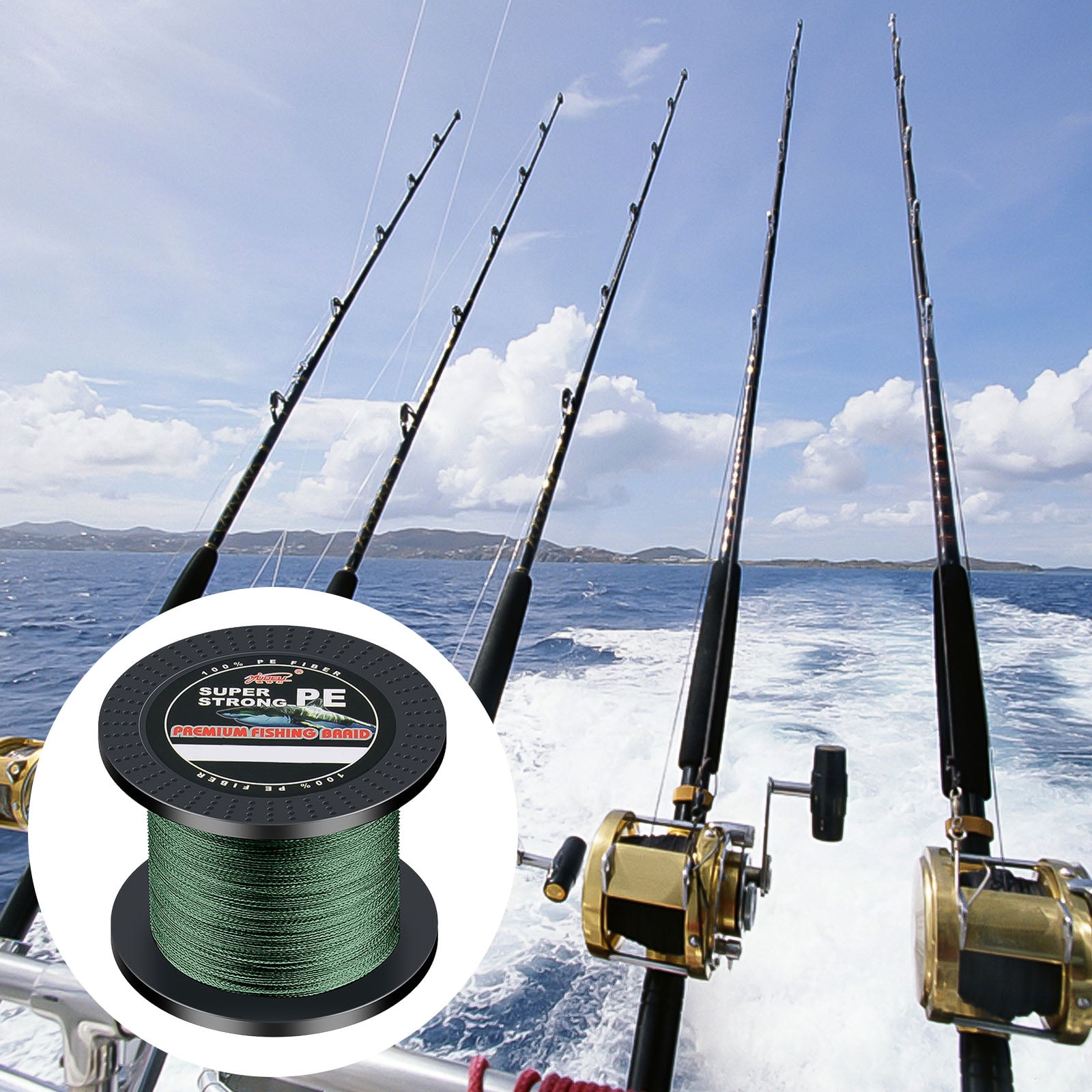 500M 50LB Fish Line 547Yards 4Strand Super Strong PE Fiber Braided ...