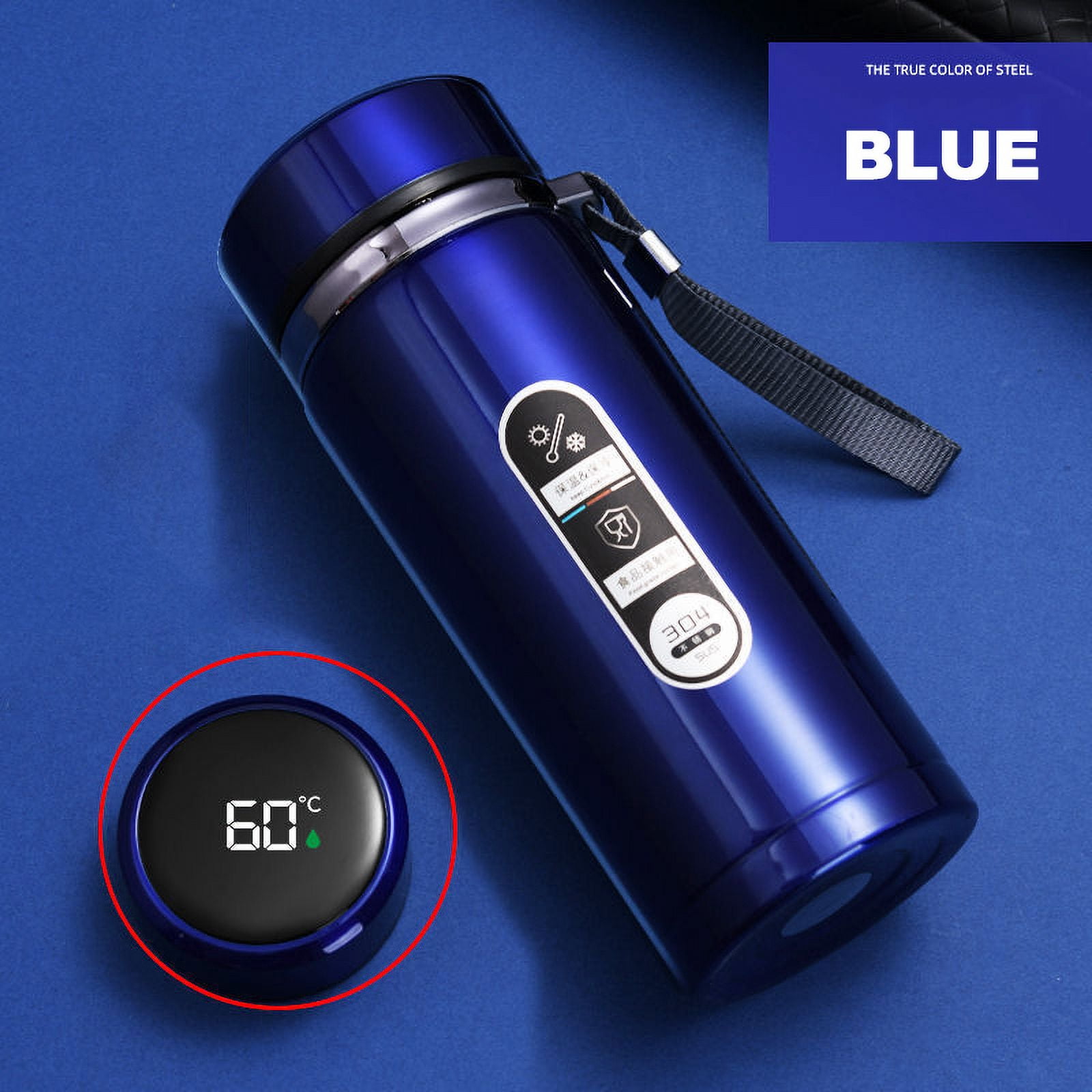 500ML-1Liter Stainless Steel Thermos Bottle with LED Temperature ...