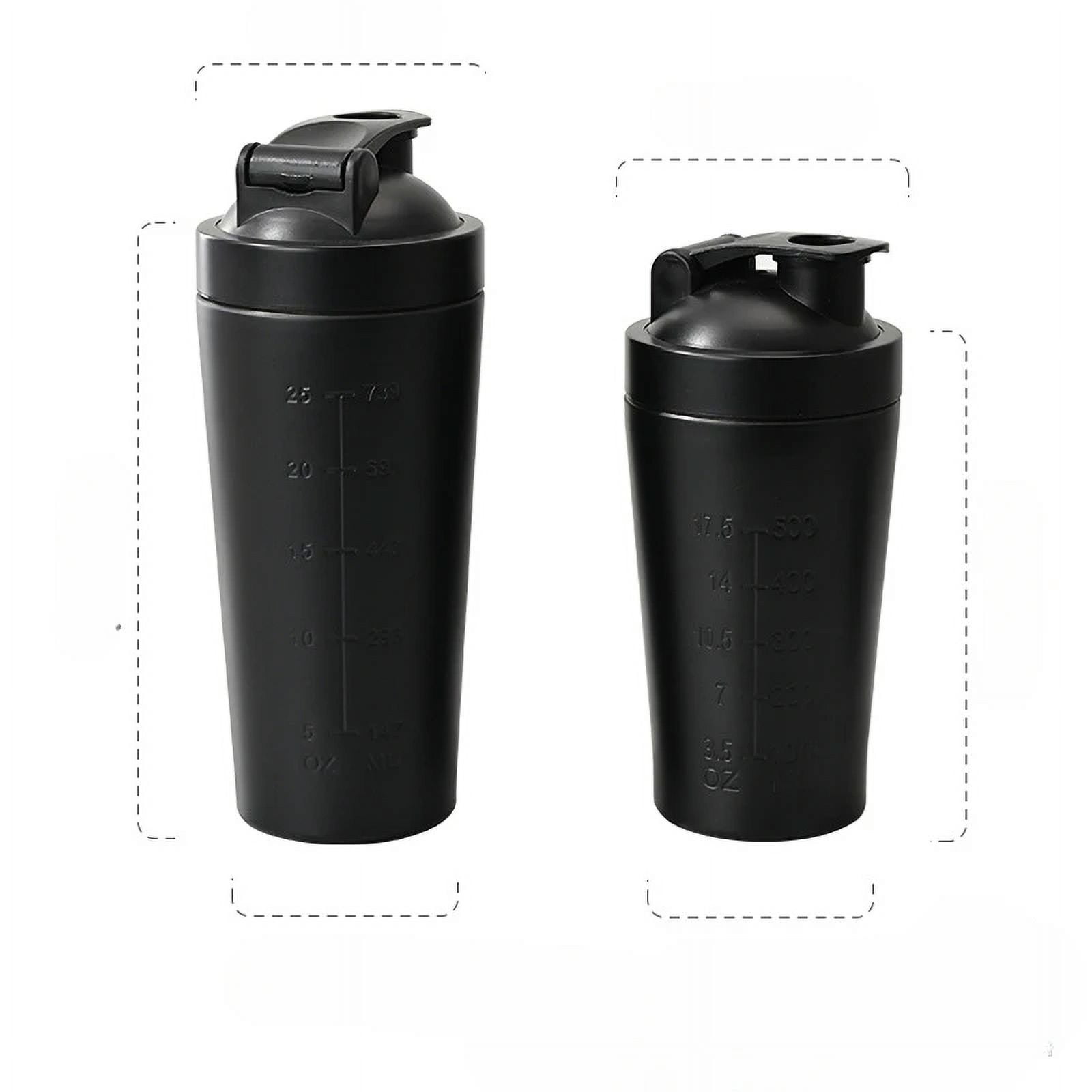 YOU ZHI GUO 500ML Black Protein Powder Shaker Bottle with Steel Ball ...