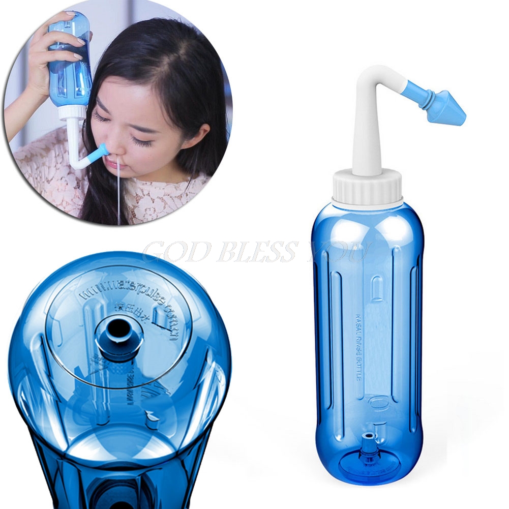 500ML Adults Children Nose Wash System Clean Sinus Nasal Pressure Neti ...