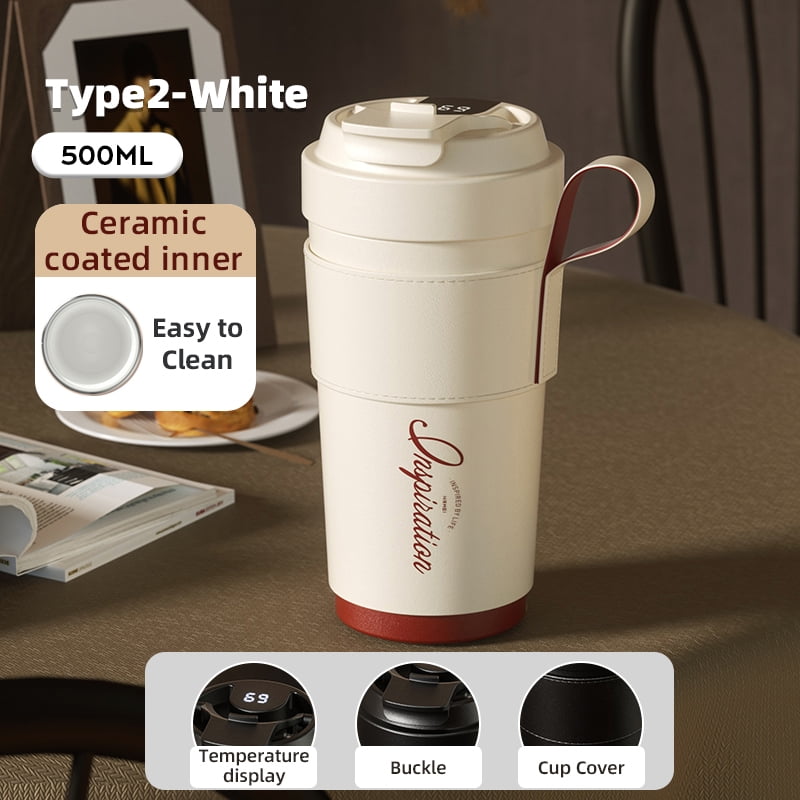 500ML Ceramic Liner Thermos Coffee Cup Travel Coffee Mug Vacuum ...