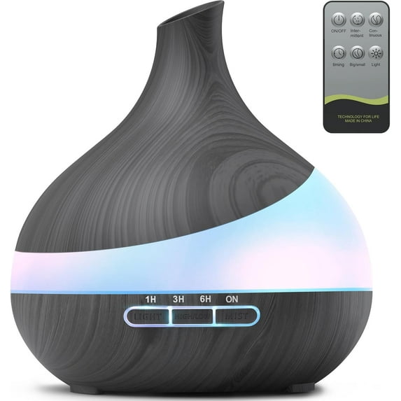 500ML Essential Oil Diffuser: Aroma Diffuser with Remote Control for ...