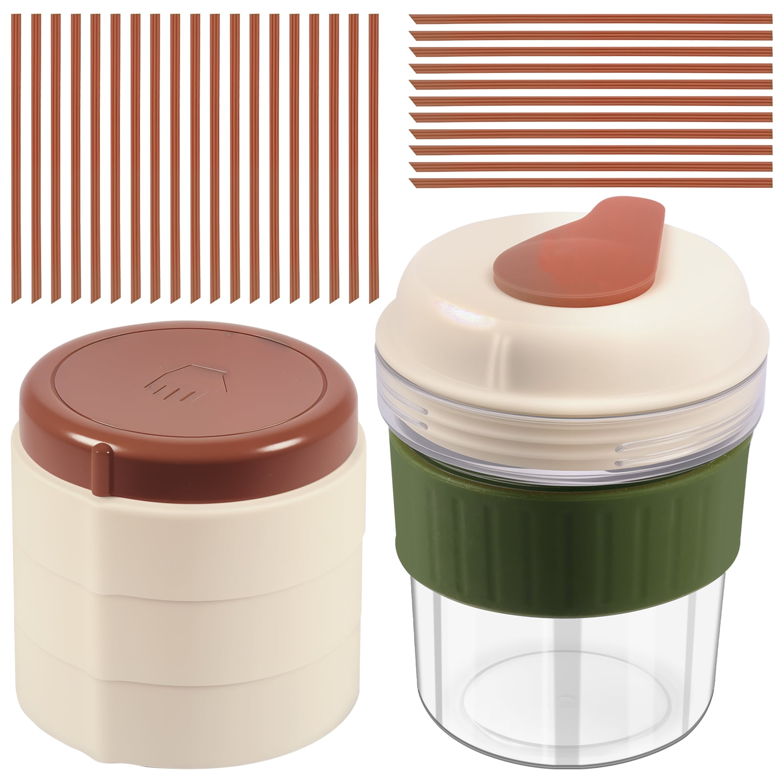 500ML Iced Brew Coffee Cup With Ice Cube Tray Leak Proof Versatile Iced ...