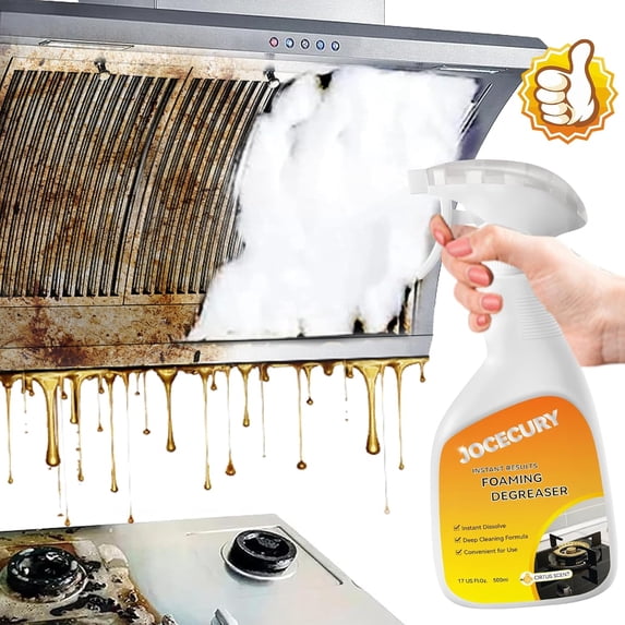 500ML Kitchen Foam Cleaner, Multipurpose Grease Cleaner Spray for Pots ...