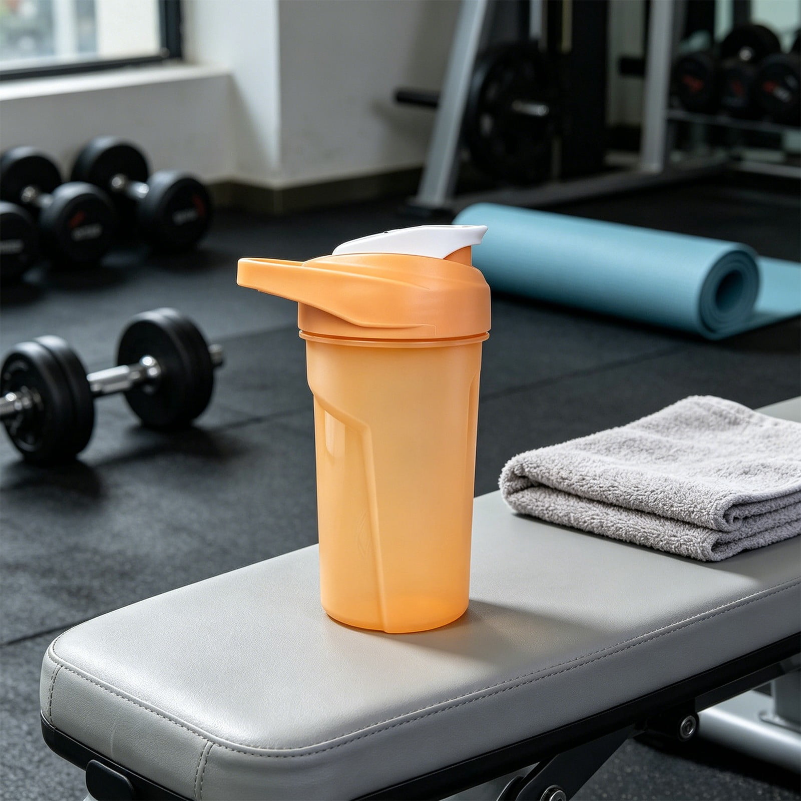 500ML Protein Shaker Bottle Plastic Fitness Water Cup with Mixing Ball ...