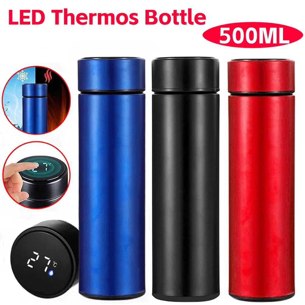 500ML Smart Thermos Water Bottle LED Thermos Bottle Digital Temperature ...