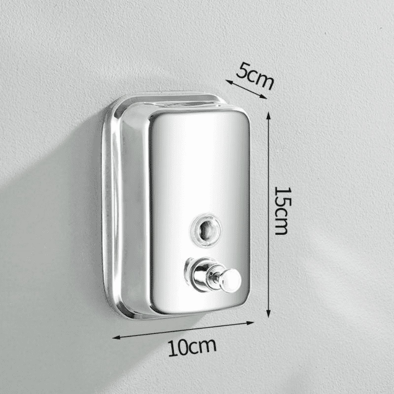 500ML Soap Dispenser 304 Stainless Steel Hotel Bathroom Wall-mounted ...