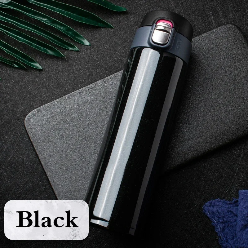 500ML Stainless Steel Bouncing Cover Vacuum Flask Thermos Cup Coffee ...