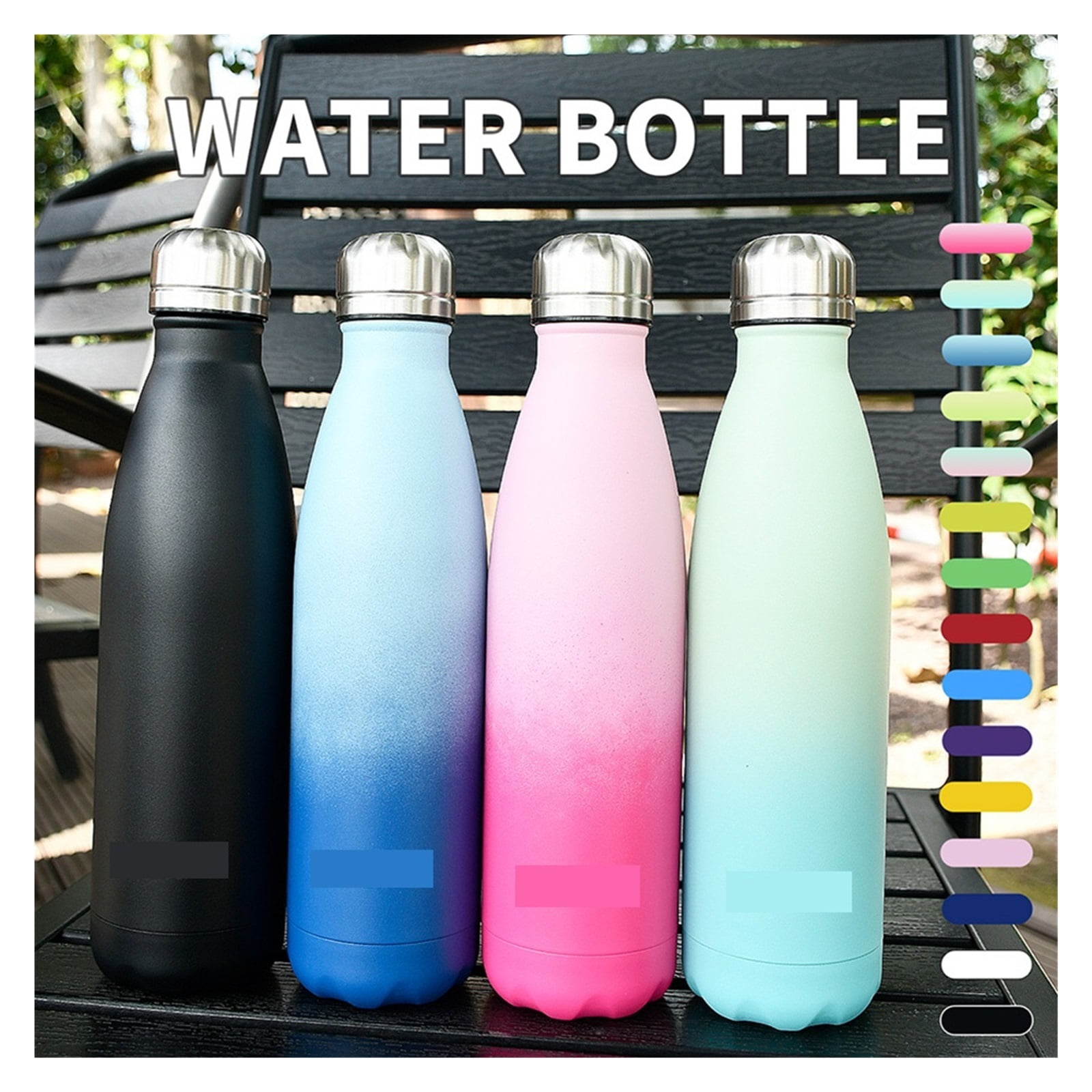 500ML Stainless Steel Thermos Mug Sports Water Bottle Cold And Thermal Cups Vacuum Travel ...