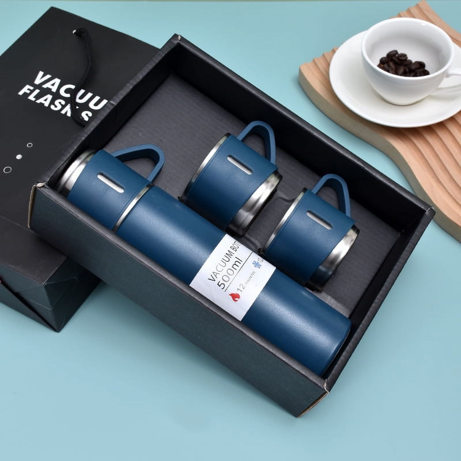 500ML Stainless Steel Vacuum Flask Gift Set Office Business Style ...