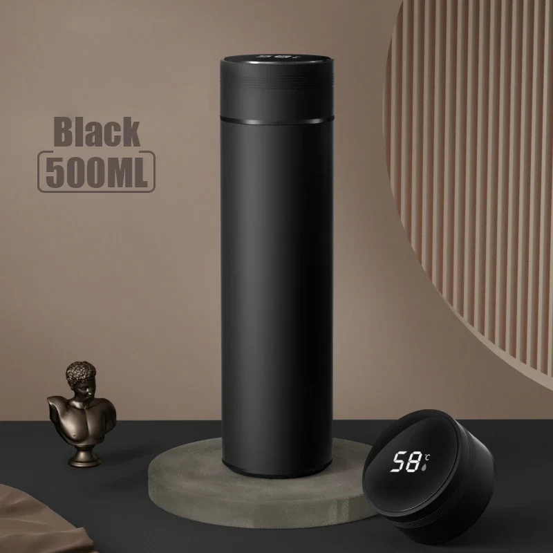 500ML Temperature Display Thermos Cup Stainless Steel Divided Thermos ...