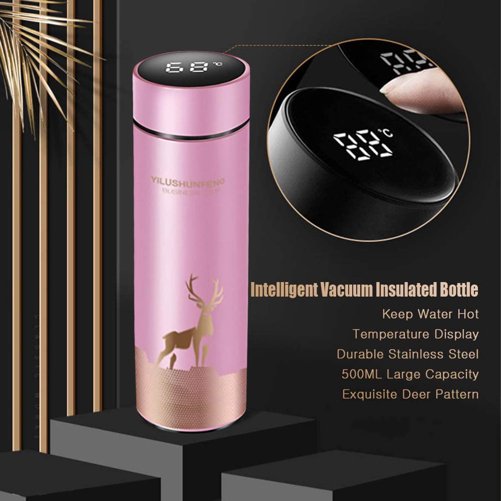 500ML Thermosflasche Intelligente Temperaturanzeige Flasche Smart ...