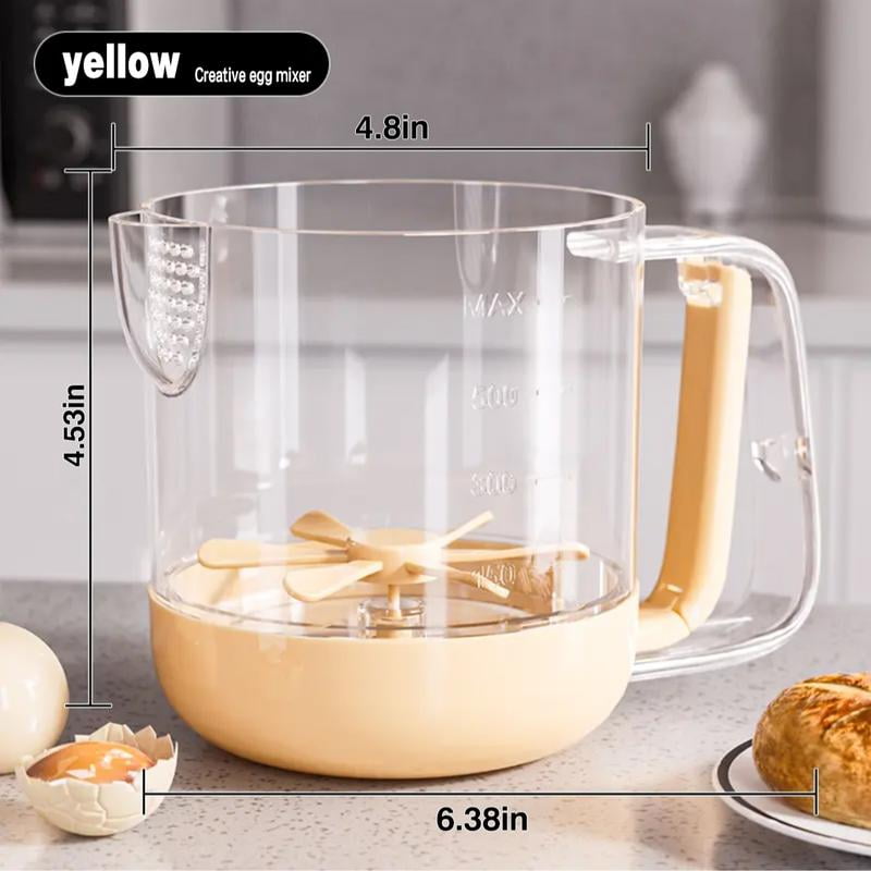 500ML universal daily kitchen egg beater cup, push-type automatic ...