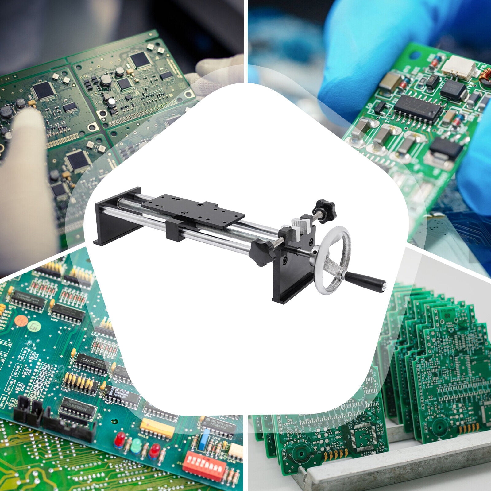 500N/50kg Black Modern Hand-wheel Operated Force Gauge Stand Tension ...