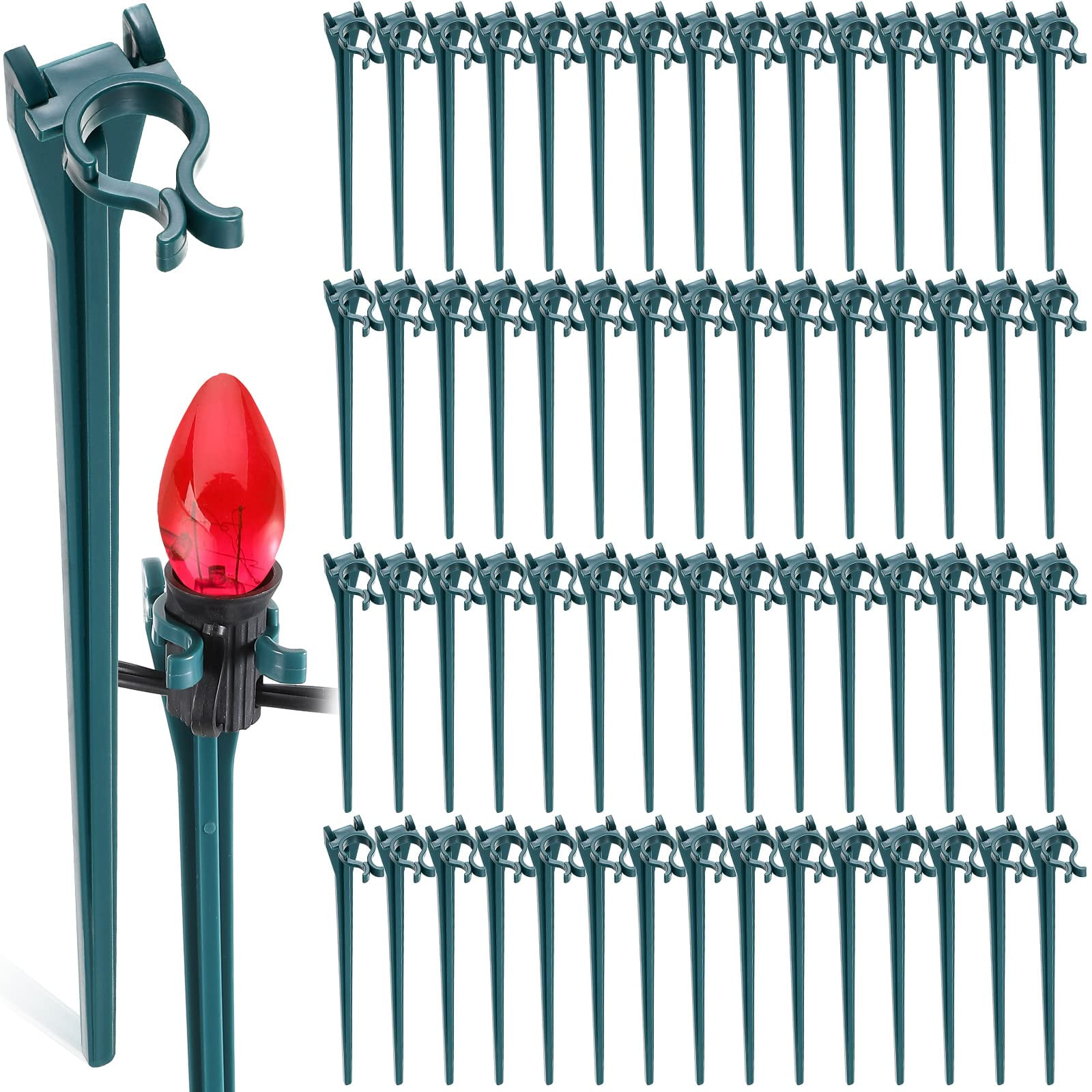 500PCS 7.5 Inch Christmas Light Stakes C7 C9 Lights Ground Stakes ...