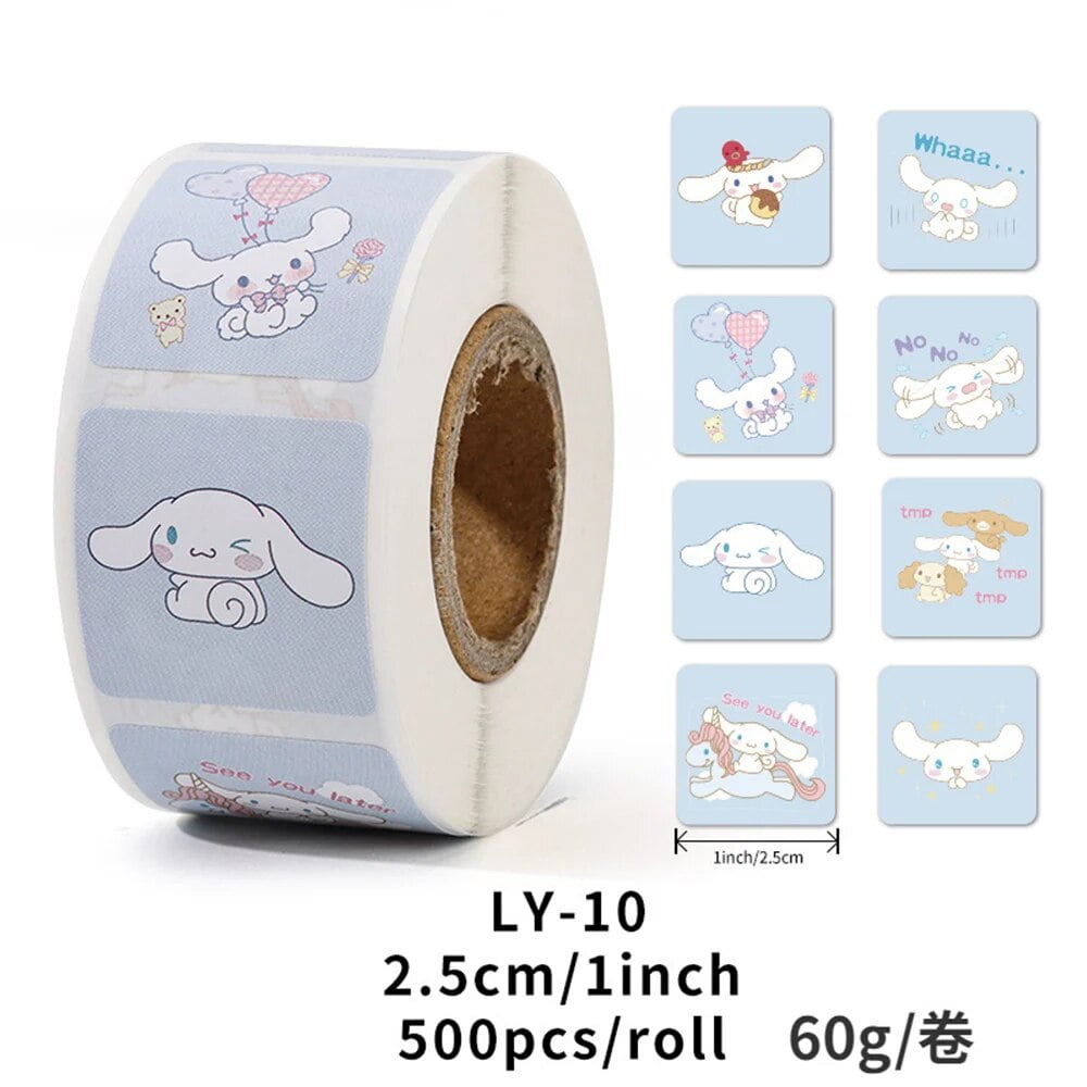 500PCS Cute Kuromi Pochacco My Melody Cartoon Stickers Roll Laptop ...