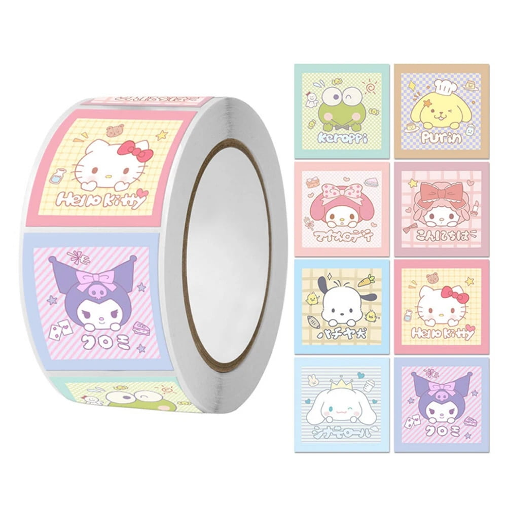 500PCS Cute Kuromi Pochacco My Melody Cartoon Stickers Roll Laptop ...