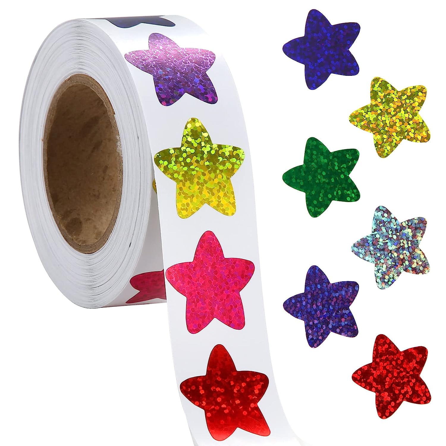 500PCS Foil Star Stickers, 1inch/2.54cm Small Star Stickers Self ...