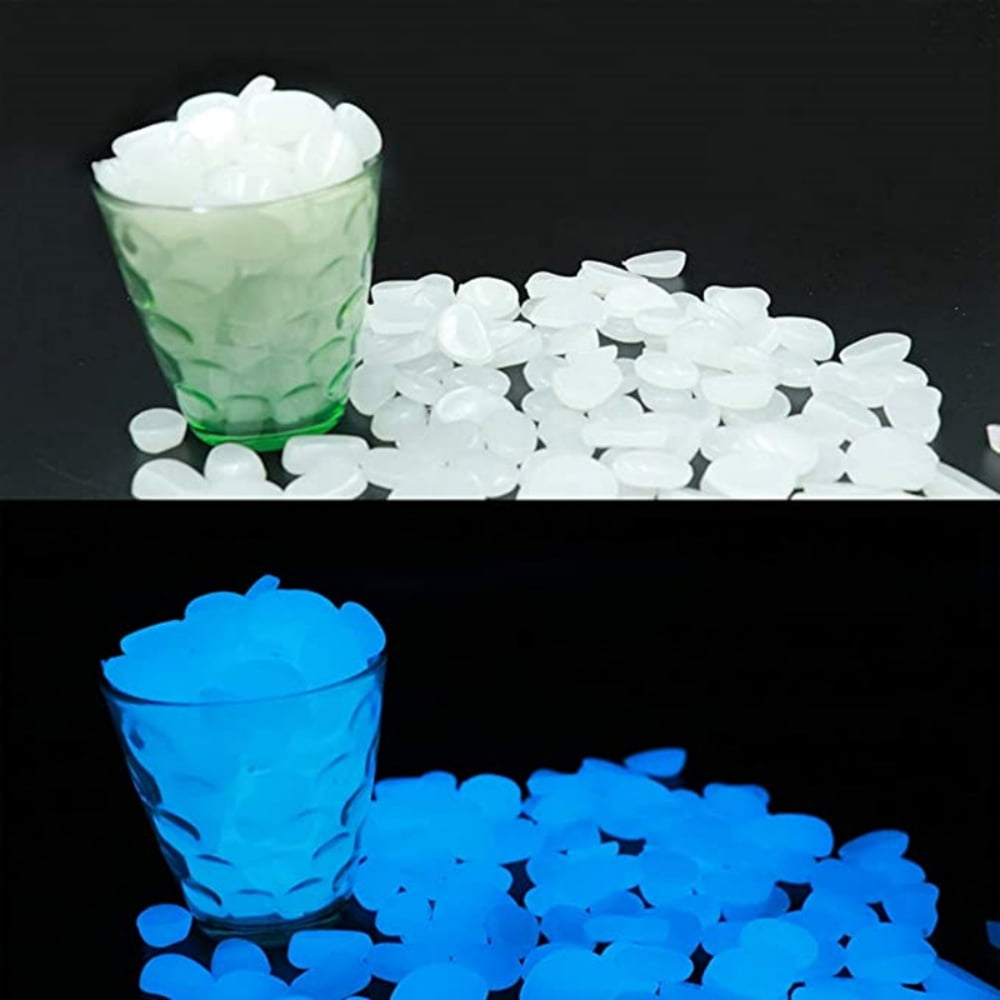 500PCS Glow in The Dark Rocks, Decorative Luminous Stones Glow Rocks ...