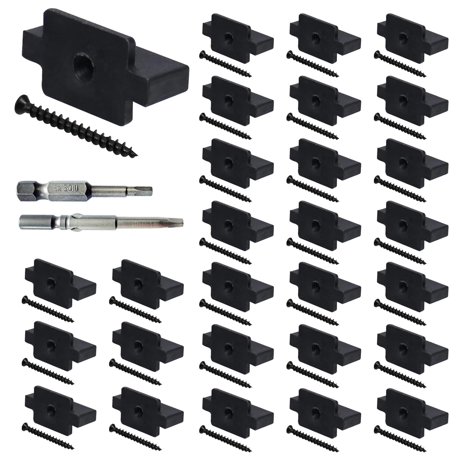 500PCS Hidden Deck Fasteners for Composite Decking Boards,Hidden with ...