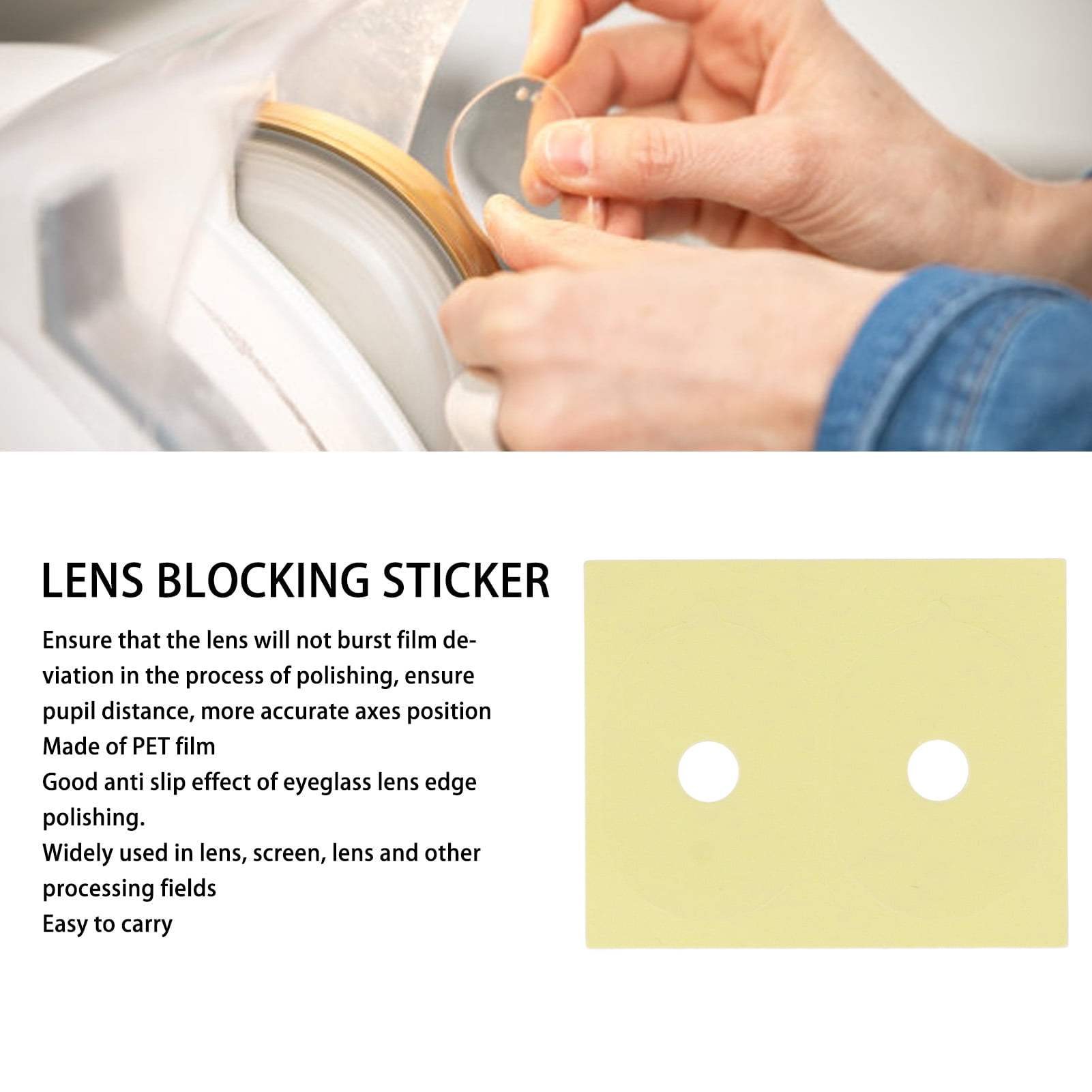 500PCS Lens Edging Stickers, Double Sided Adhesive Tape For Precise ...