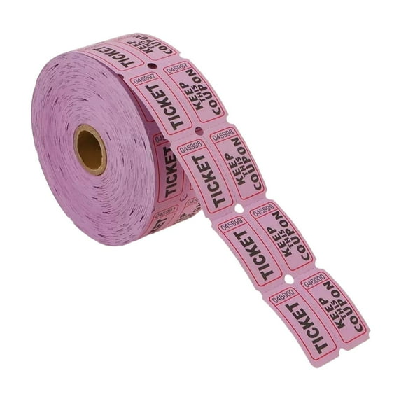 500PCS/Roll Raffle Ticket Roll Double Sided Admit One Event Entry Stubs ...
