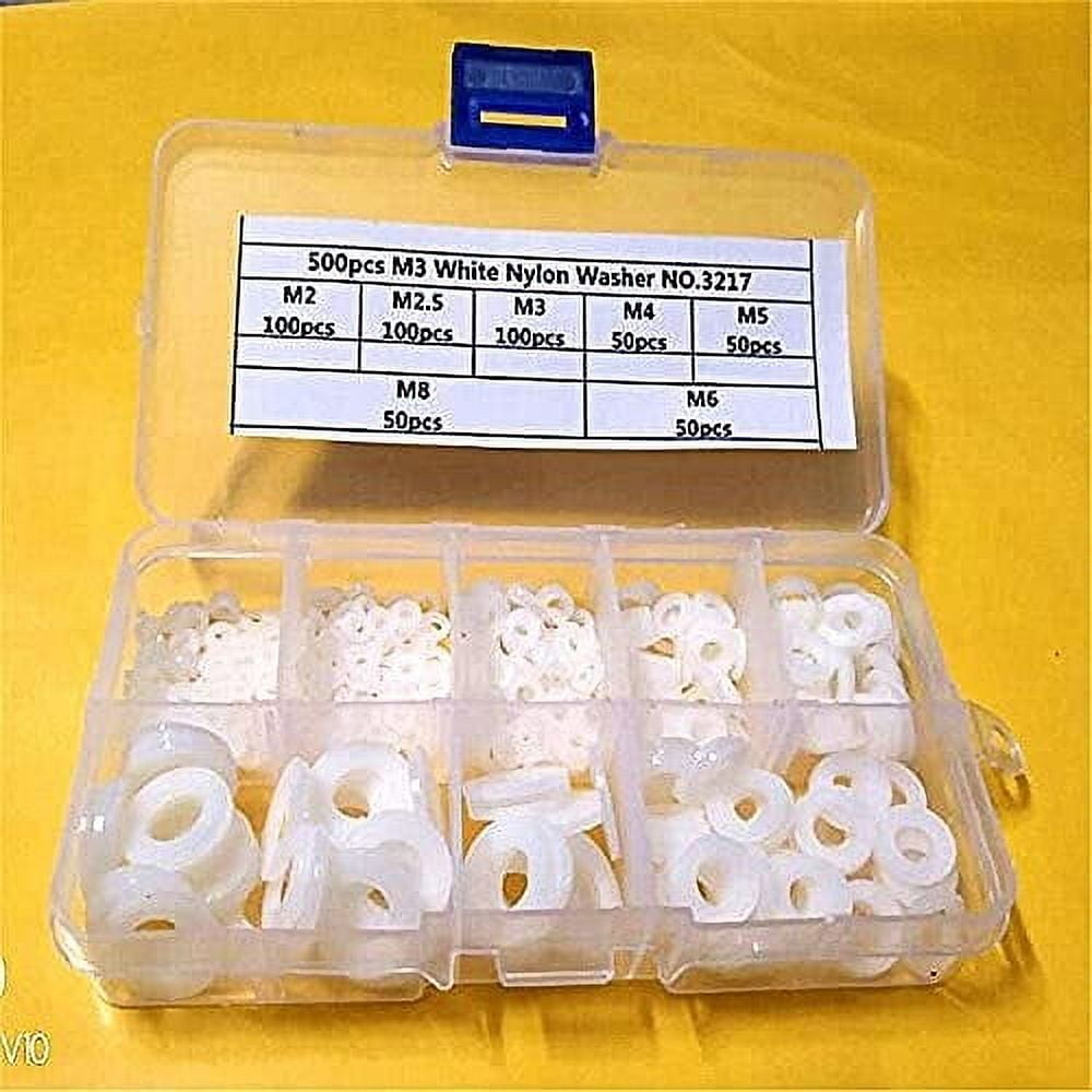 500PCS/box M2 M2.5 M3 M4 M5 M6 M8 DIN125 Nylon Plastic Insulation ...