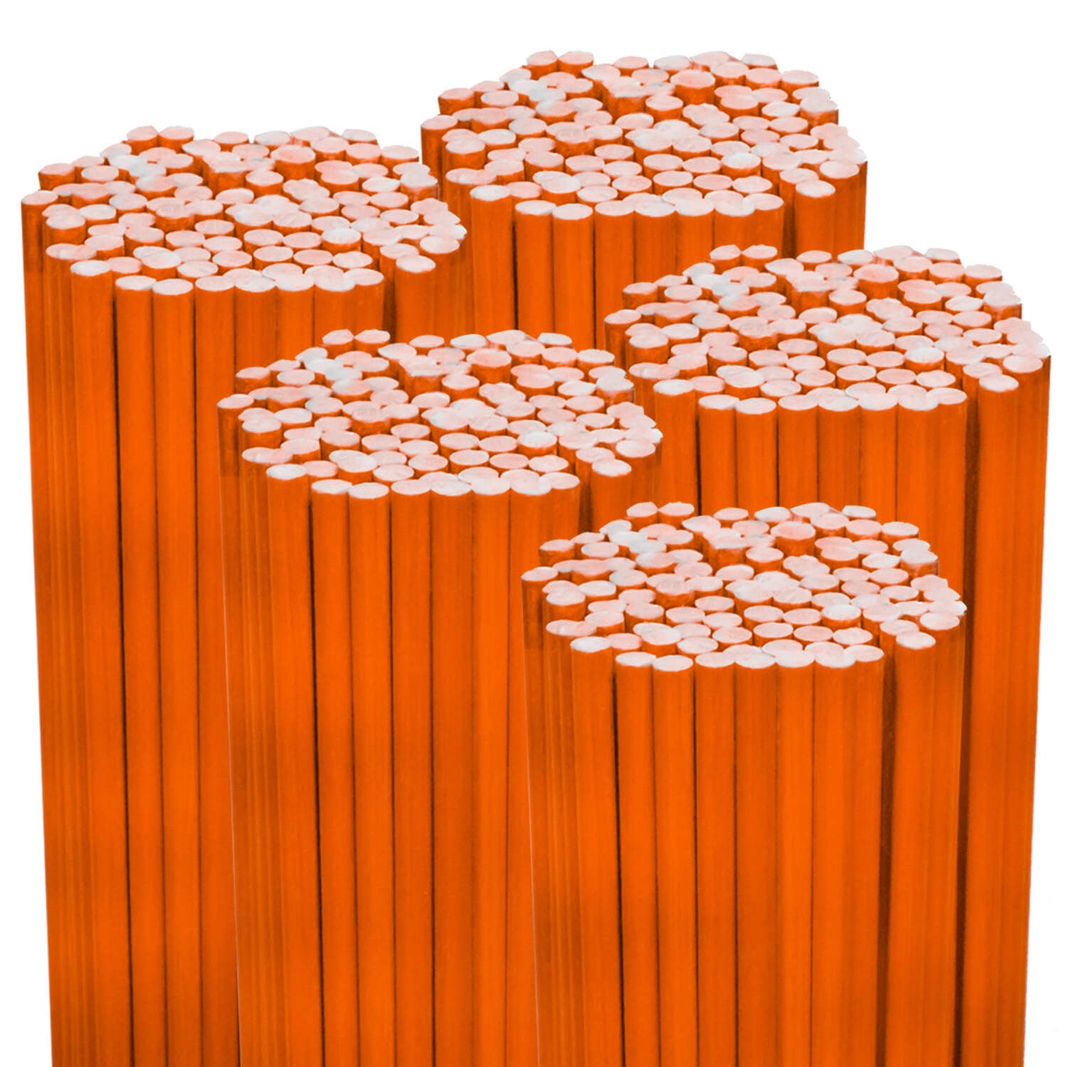 500PK 48" 1/4" Diameter Hi Visibility Safety Orange Driveway Markers ...